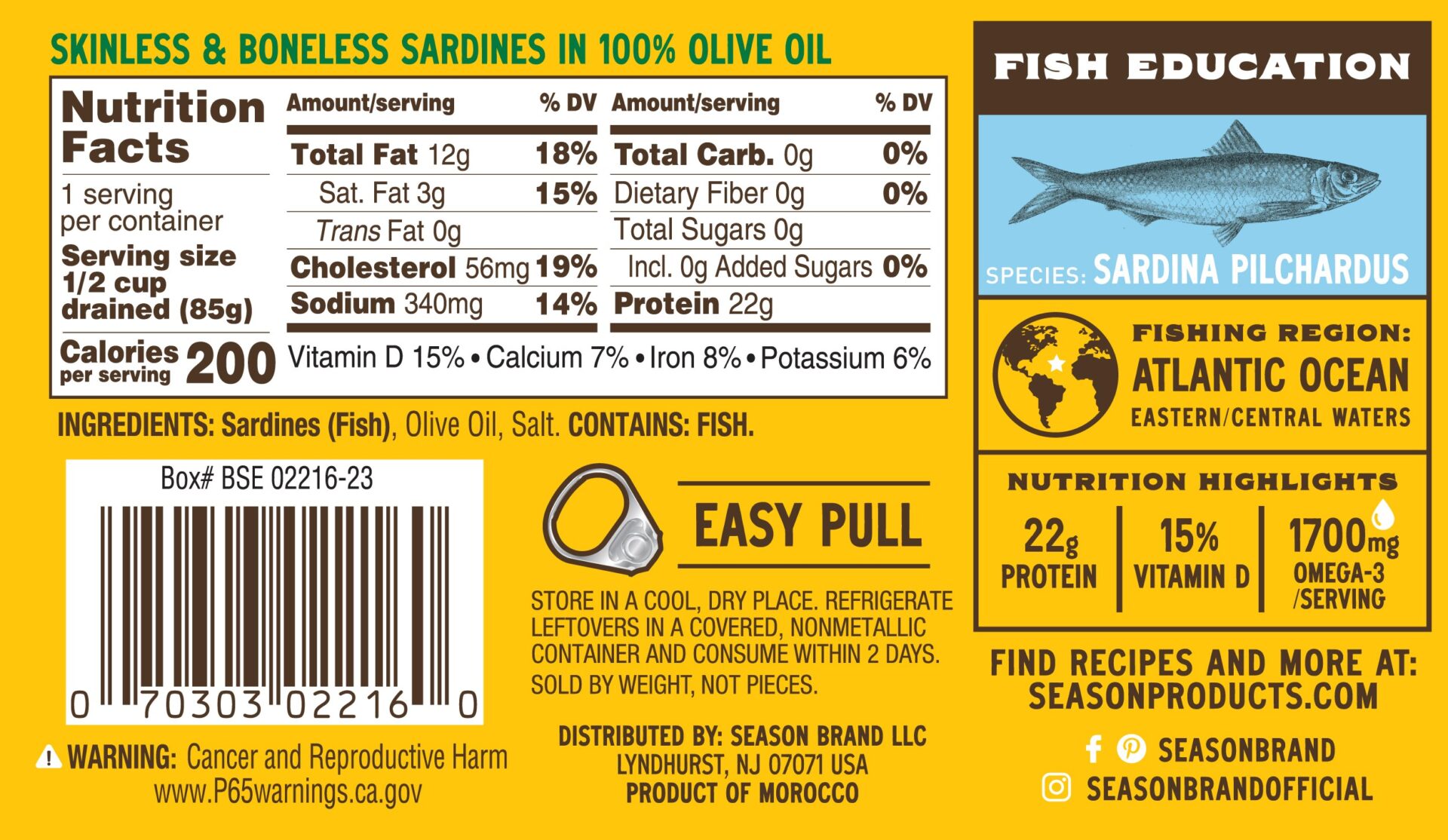 Sardines - Season Brand | Sustainable Canned Seafood