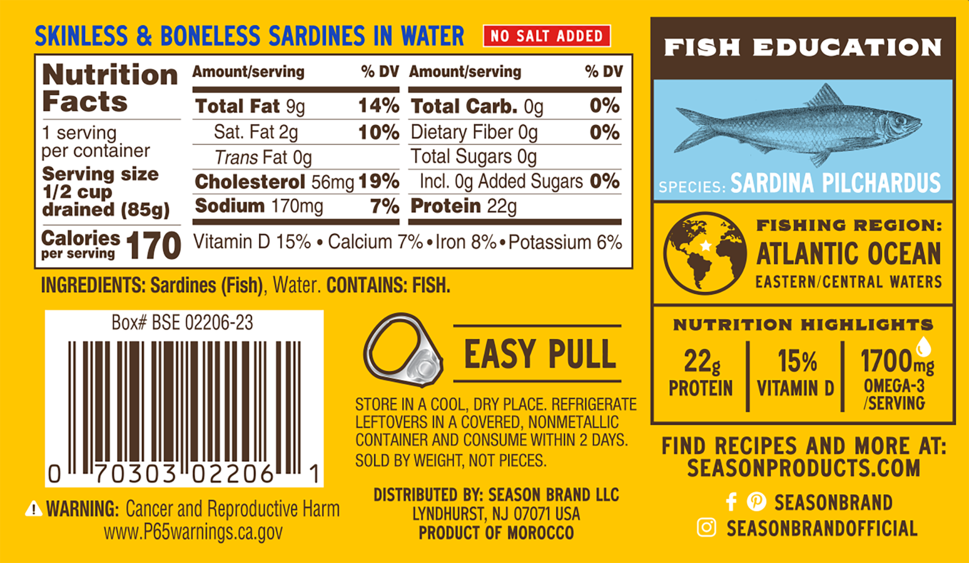 Sardines - Season Brand | Sustainable Canned Seafood
